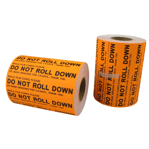 AE-101-Orange - "DO NOT ROLL DOWN" 1000ct Sticker – A&E QUALITY FILMS ...