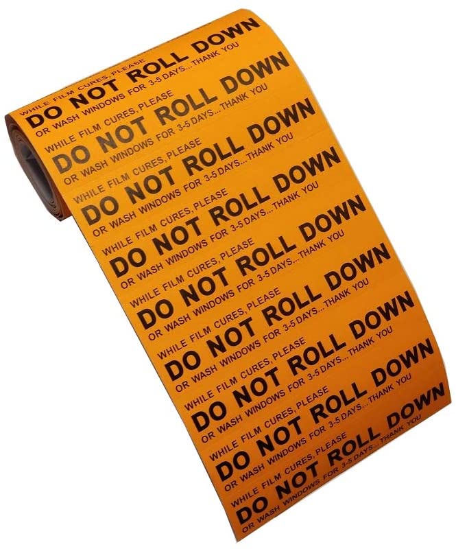 AE-101-100 - "DO NOT ROLL DOWN" 100ct Stickers – A&E QUALITY FILMS ...